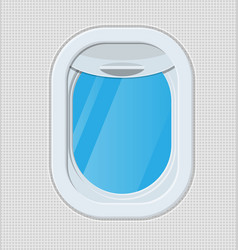 Airplane window template inside and outside view Vector Image