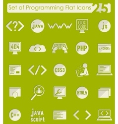 Set programming icons Royalty Free Vector Image