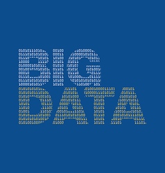 Big data sorting machine learning algorithm Vector Image
