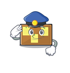 Police bulletin board with cartoon shape Vector Image