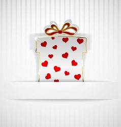Gift box cut out of paper Royalty Free Vector Image