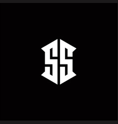 Ss logo monogram with triangle and hexagon modern Vector Image