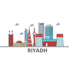 Riyadh skyline saudi arabia city buildings Vector Image