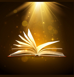 Brown open book Royalty Free Vector Image - VectorStock