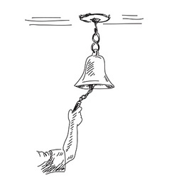 Hunchback ringing bell Royalty Free Vector Image