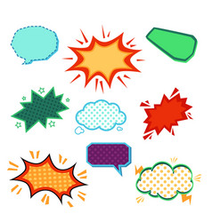 Comics template retro comic book speech Royalty Free Vector