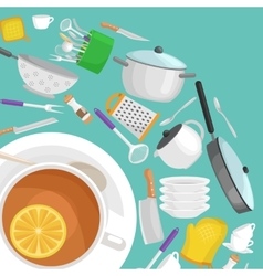 Kitchen utensils set Royalty Free Vector Image