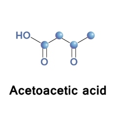 Acetoacetic acid structure Royalty Free Vector Image