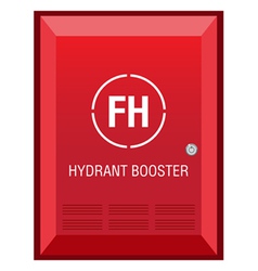 Fire Hydrant Booster Sign Royalty Free Vector Image