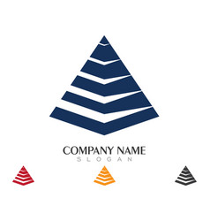 Pyramid logo Royalty Free Vector Image - VectorStock