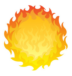 Burning round frame Royalty Free Vector Image - VectorStock