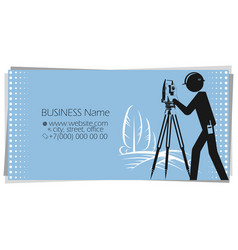Business card for surveyor and cartography Vector Image