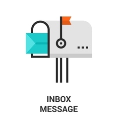 Red and blue inbox notice logo Royalty Free Vector Image