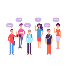 Learning foreign language set concept Royalty Free Vector