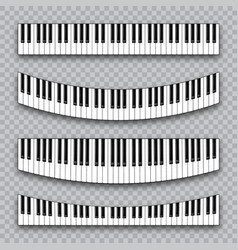 Realistic piano keys musical instrument keyboard Vector Image