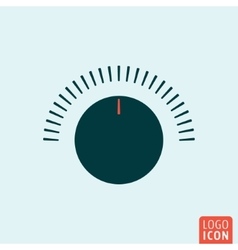 White technology music button volume knob Vector Image