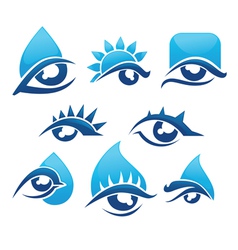 Eyes blue Royalty Free Vector Image - VectorStock