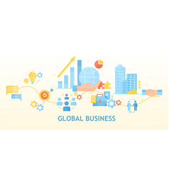 Global business concept Royalty Free Vector Image