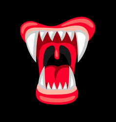 Happy halloween angry jaws with Royalty Free Vector Image
