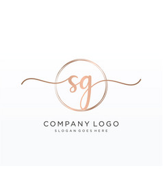 Initial sg letter royal luxury logo template Vector Image