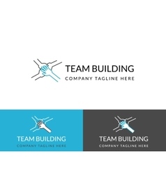 Three people group abstract logo Royalty Free Vector Image