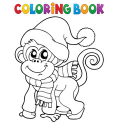 Coloring book winter apparel 1 Royalty Free Vector Image