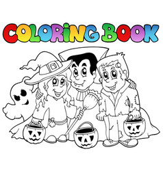 Coloring book halloween character 6 Royalty Free Vector