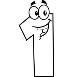 Cartoon digits Royalty Free Vector Image - VectorStock