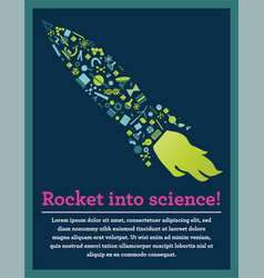 Electrostatic science experiment poster Royalty Free Vector