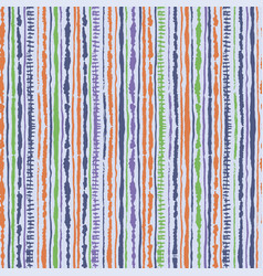 Ikat wave blue seamless pattern Royalty Free Vector Image