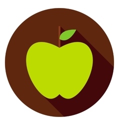 Green Apple Circle Icon Royalty Free Vector Image