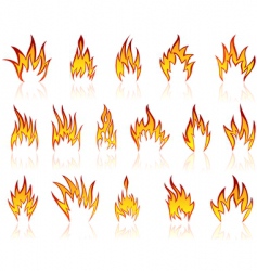 Fire patterns set Royalty Free Vector Image - VectorStock