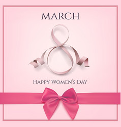 March 8 greeting card template Royalty Free Vector Image