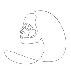 Minimal and abstract continuous line drawing of Vector Image