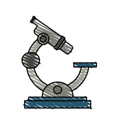 Color crayon stripe cartoon microscope science Vector Image
