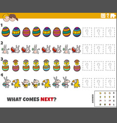 Educational pattern game for kids with objects Vector Image