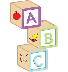 ABC Blocks Royalty Free Vector Image - VectorStock