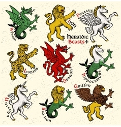 Heraldic monsters vol v Royalty Free Vector Image