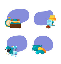 Monkey sleeping cartoon character sticker Vector Image