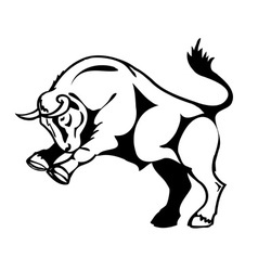 Head an evil bull with a ring in its nose Vector Image