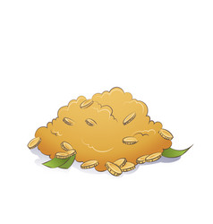 Sand heap cement pile or yellow mound Royalty Free Vector