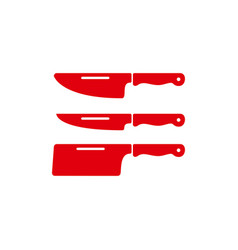 Sharp knife logo design inspiration Royalty Free Vector