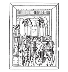 Roman standards from arch constantine Royalty Free Vector