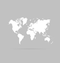 World map with shadow Royalty Free Vector Image