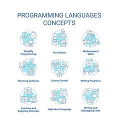 Machine learning algorithms concept icon Vector Image