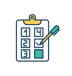 Clear goals rgb color icon Royalty Free Vector Image