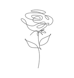 One single line drawing beautiful mt fuji san Vector Image