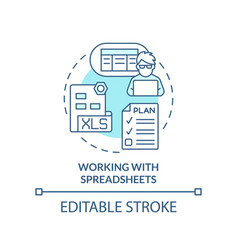 Machine learning algorithms concept icon Vector Image