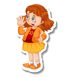 Sticker template with a boy in jumping position Vector Image