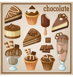 Set of sweets Royalty Free Vector Image - VectorStock